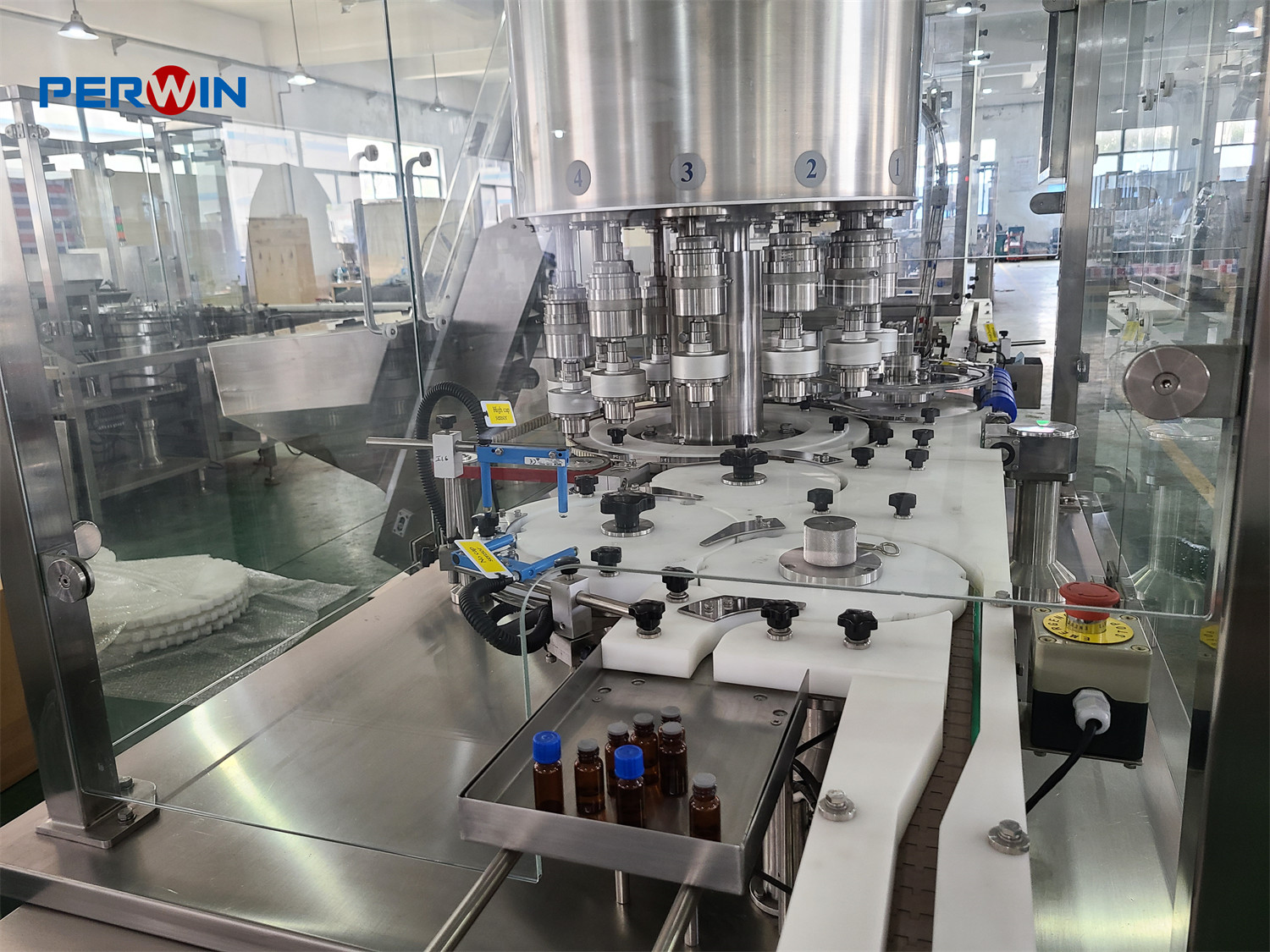 10 Sets of Pump Rotary Valve Controlled Automated Vial Filler with ...