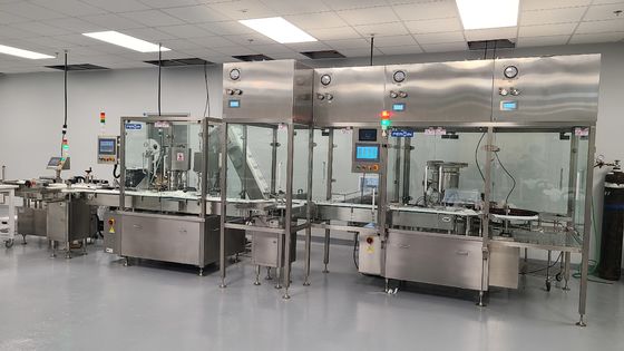 Double Station Argon Filling and Liquid Filling Line with Turntable